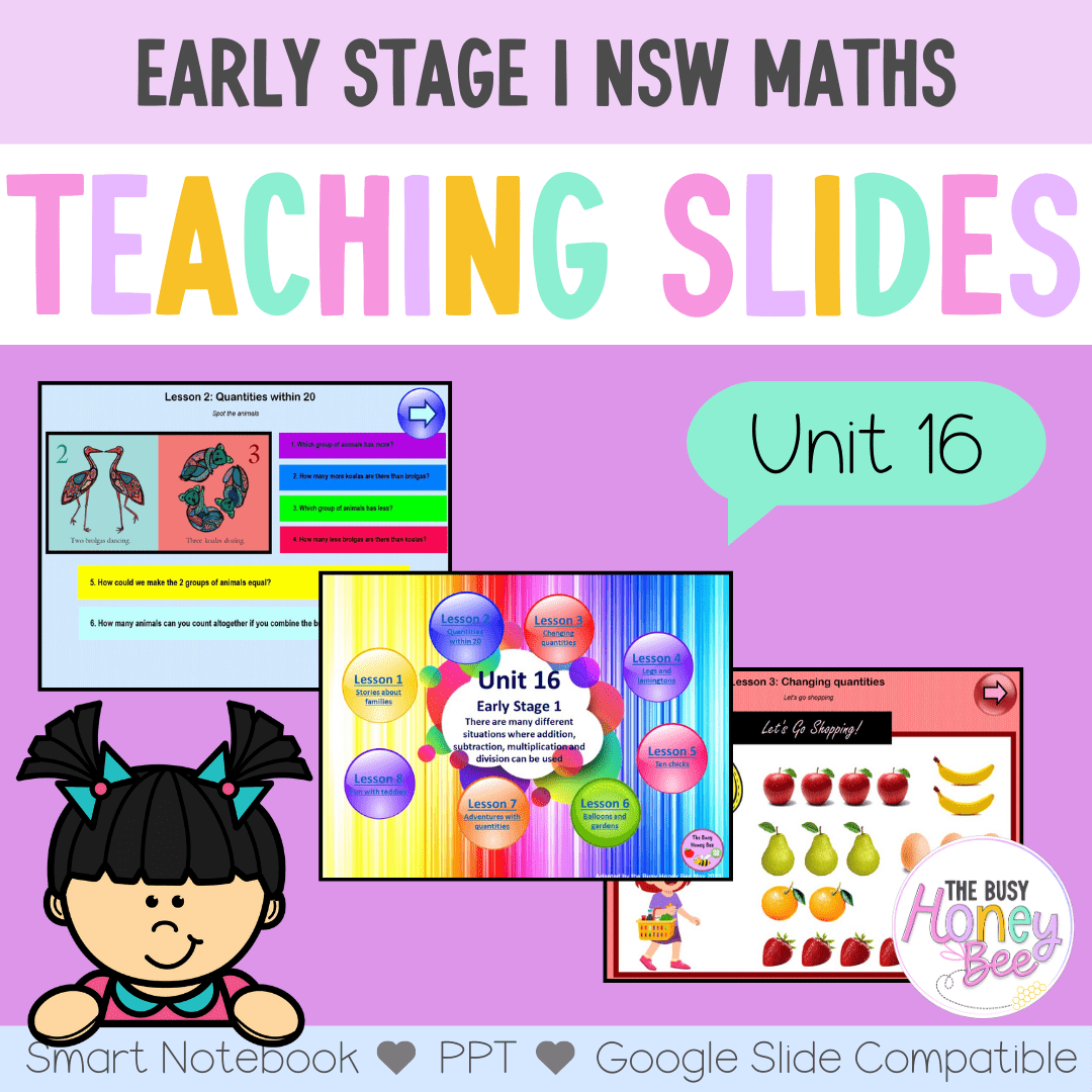 Early Stage 1 Unit 16 Maths Teaching Slides – The Busy Honey Bee