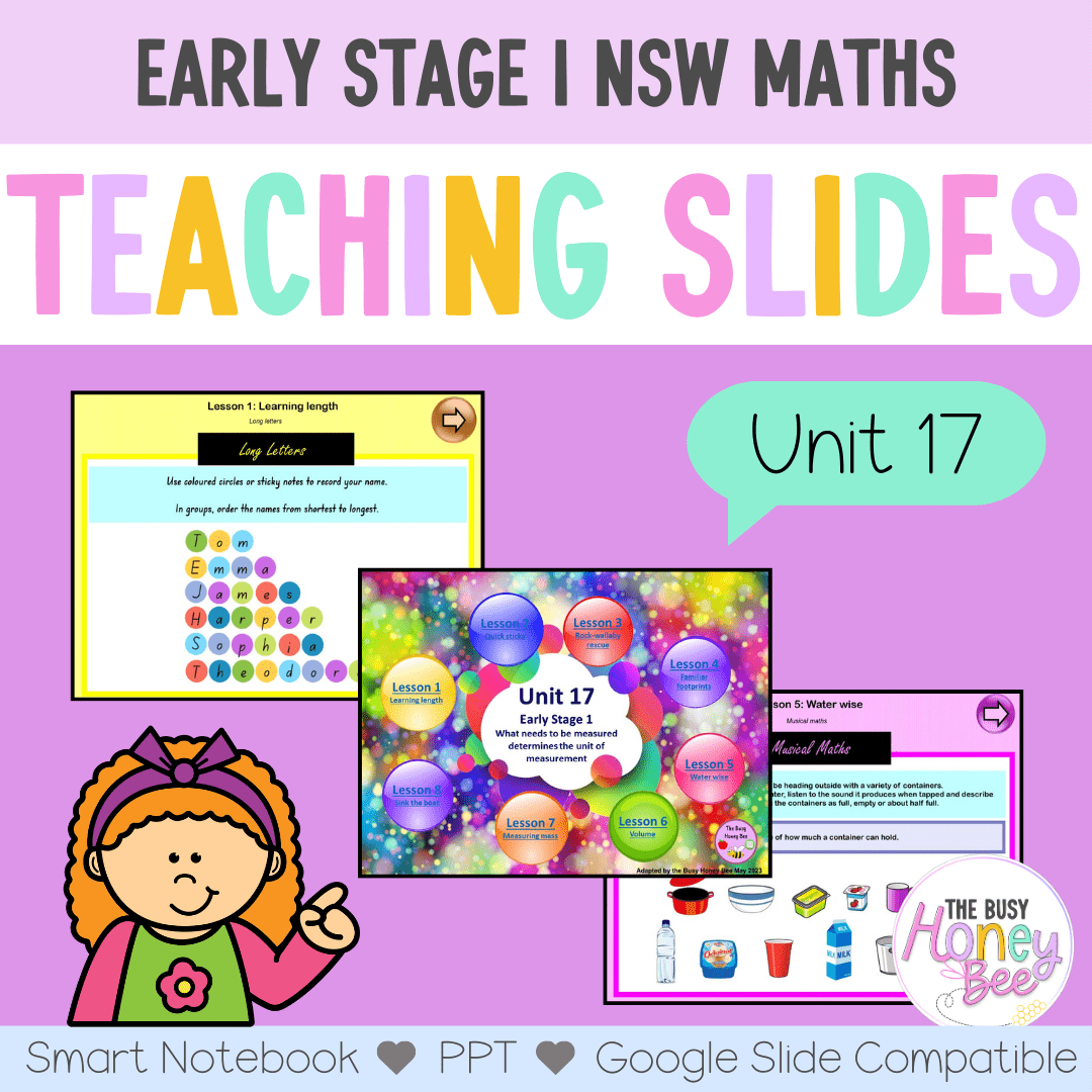 Early Stage 1 Unit 17 Maths Teaching Slides – The Busy Honey Bee