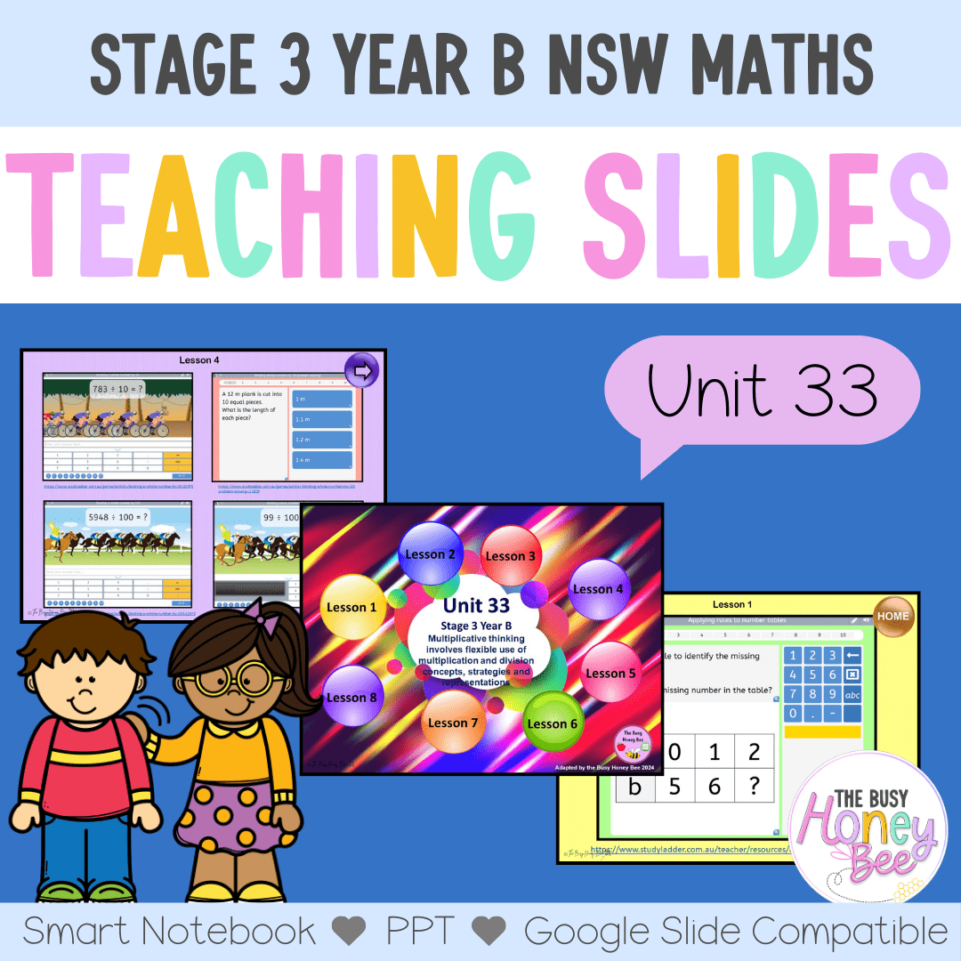 Stage 3 Year B Unit 33 Maths Teaching Slides – The Busy Honey Bee