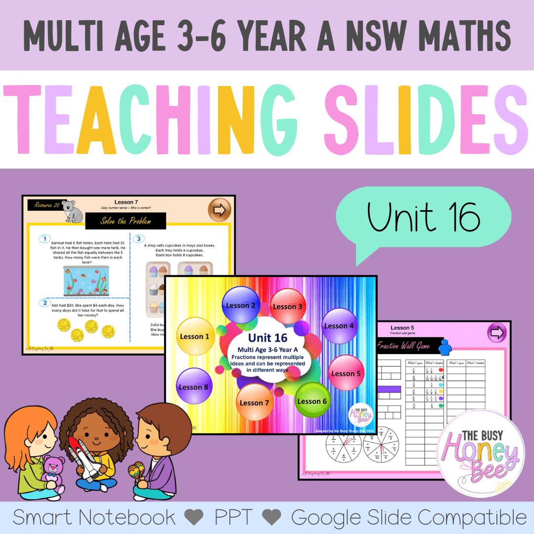 Multi Age 3-6 Year A Unit 16 Maths Teaching Slides – The Busy Honey Bee