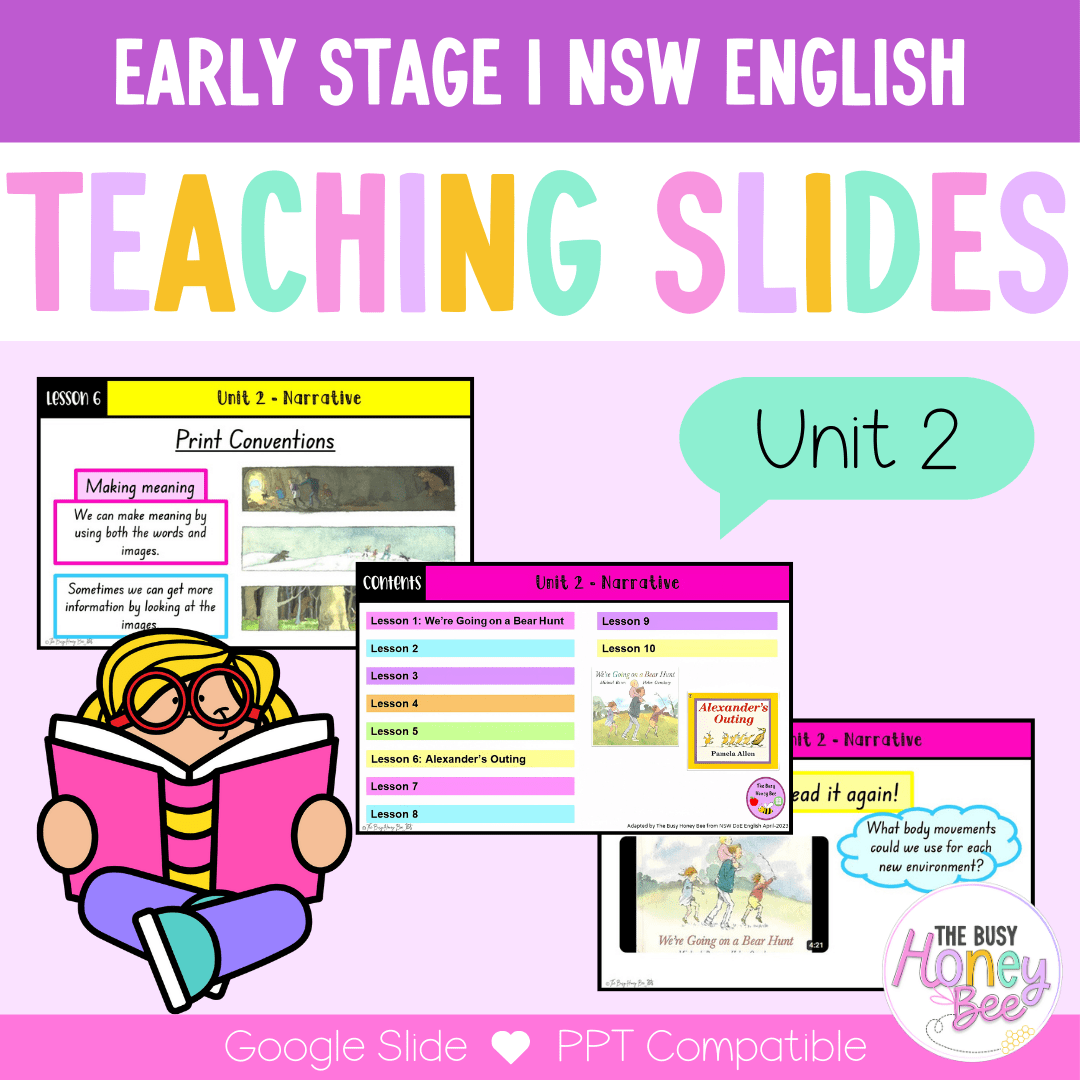 Early Stage 1 Unit 2 Narrative English Teaching Slides – The Busy Honey Bee