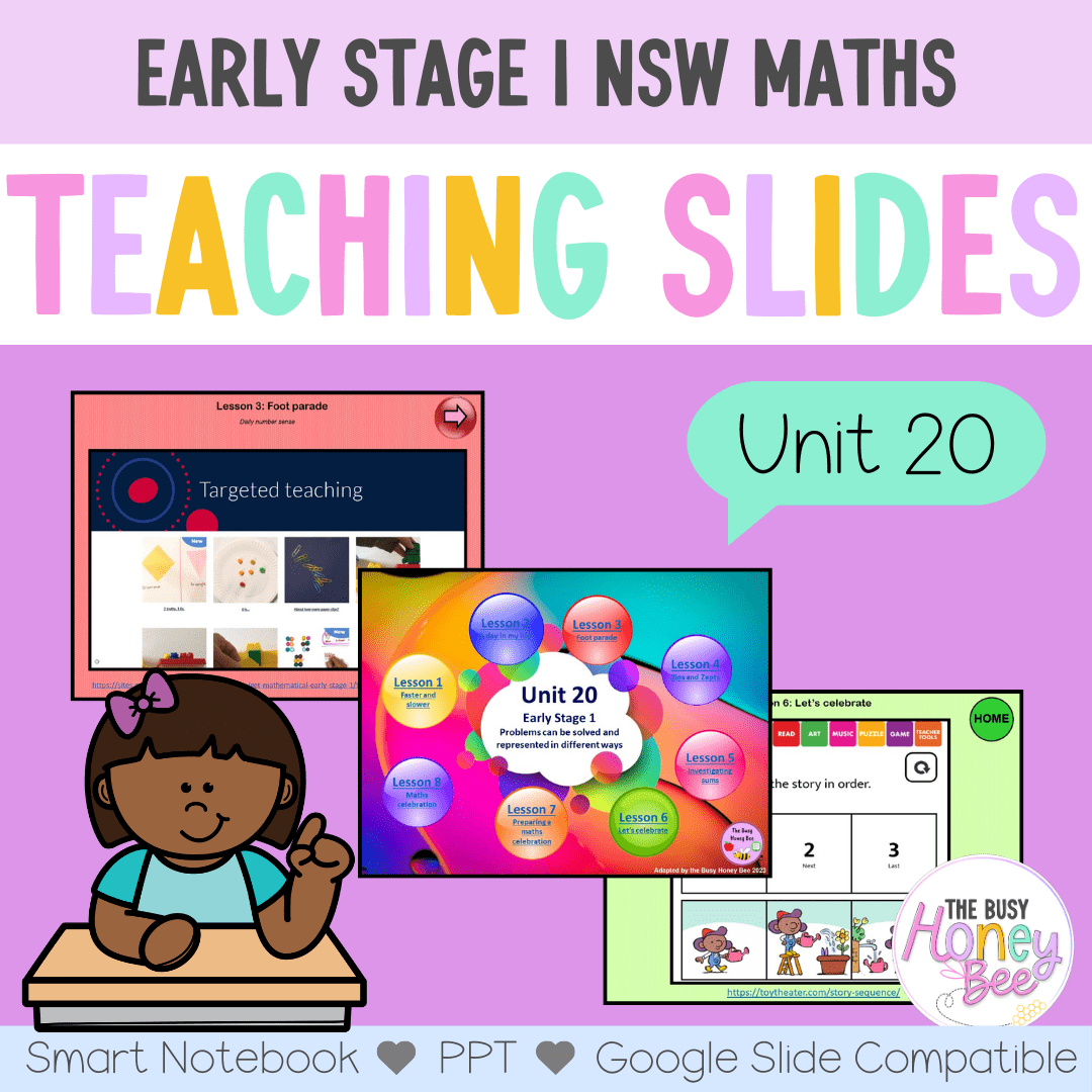 Early Stage 1 Unit 20 Maths Teaching Slides – The Busy Honey Bee