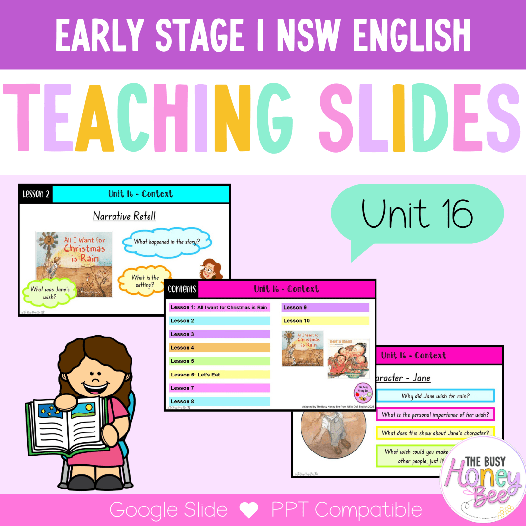 Early Stage 1 Unit 16 NSW Context English Teaching Slides – The Busy ...