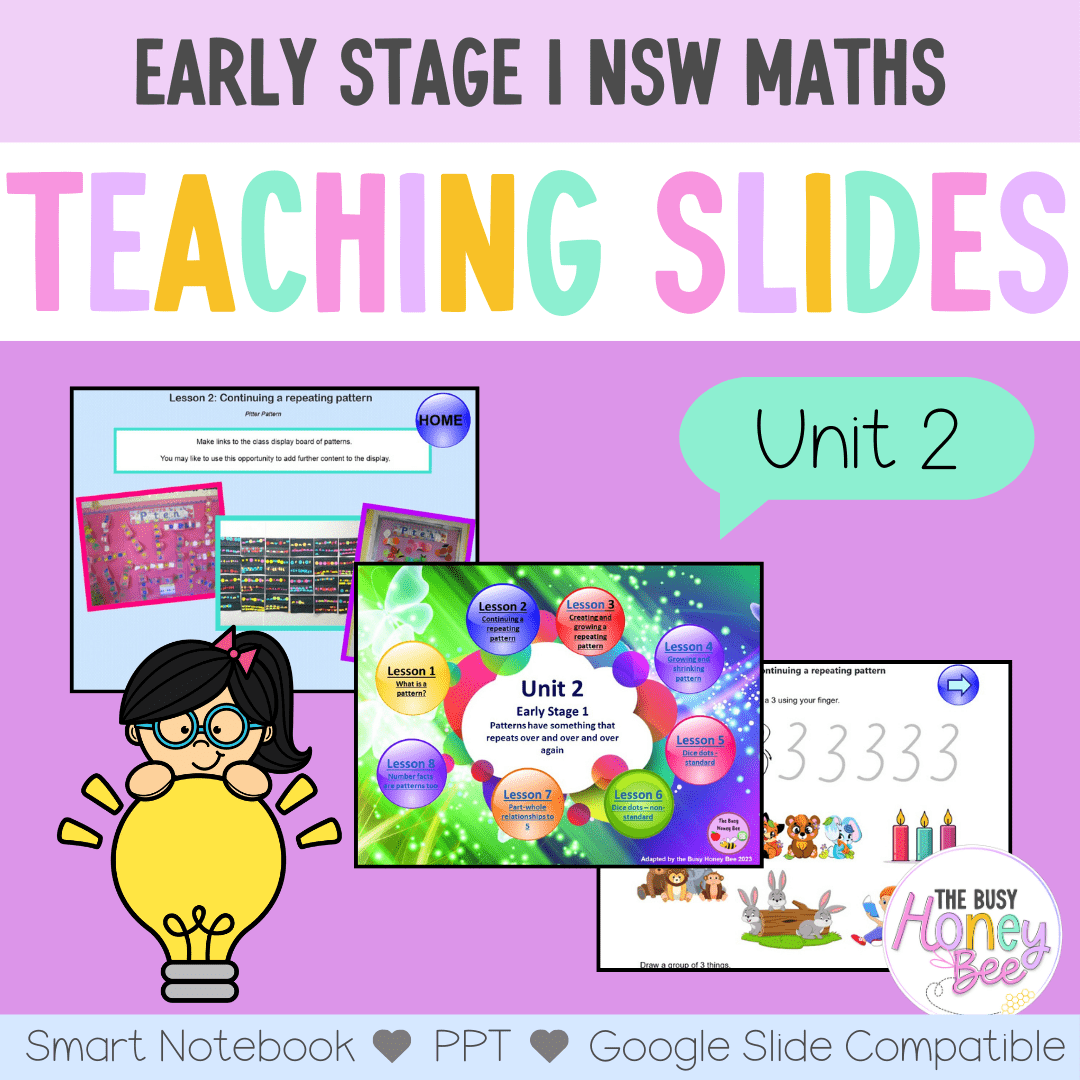 Early Stage 1 Unit 2 Maths Teaching Slides – The Busy Honey Bee
