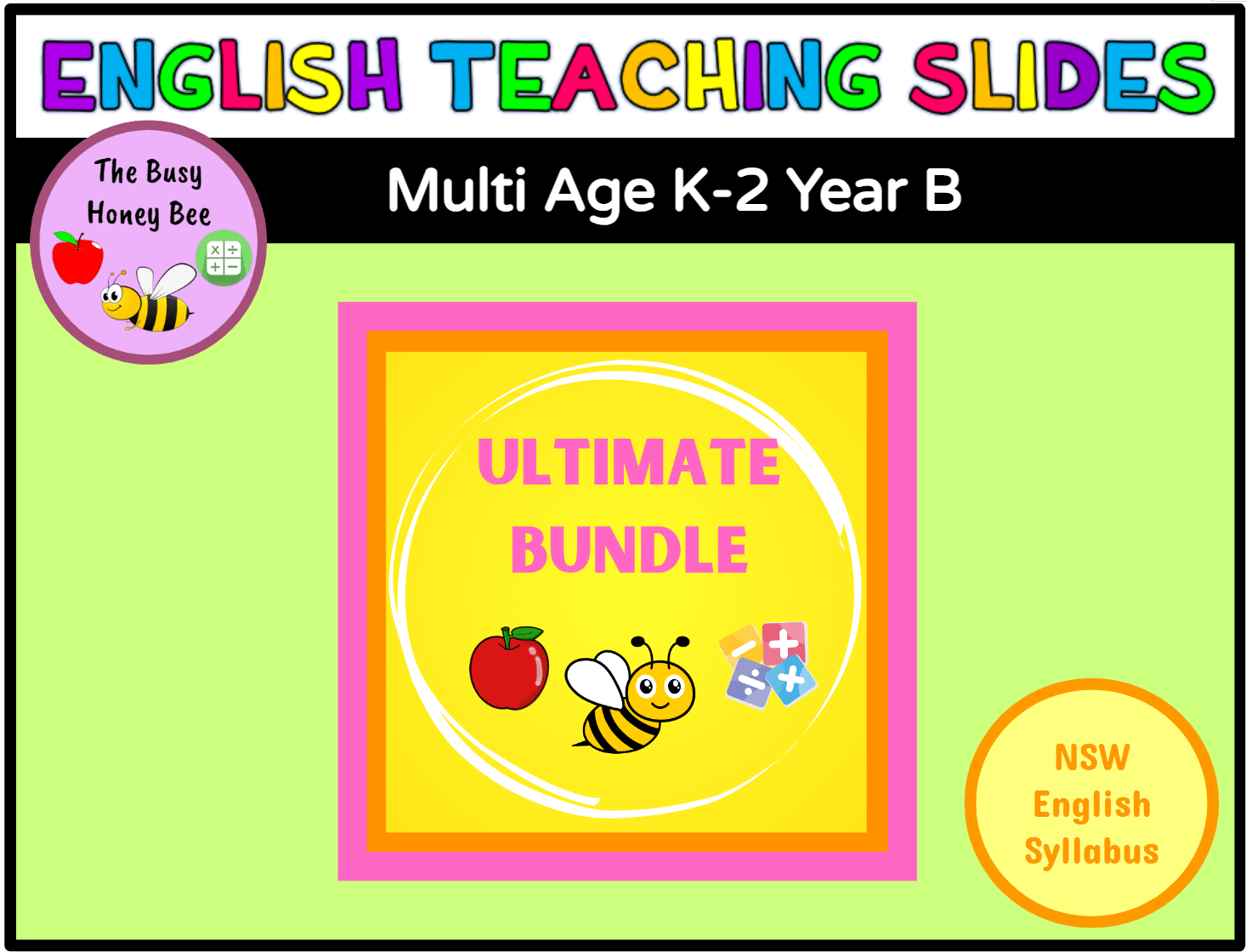 Multi Age K-2 Year B Ultimate English Teaching Slides Mega Bundle – The ...