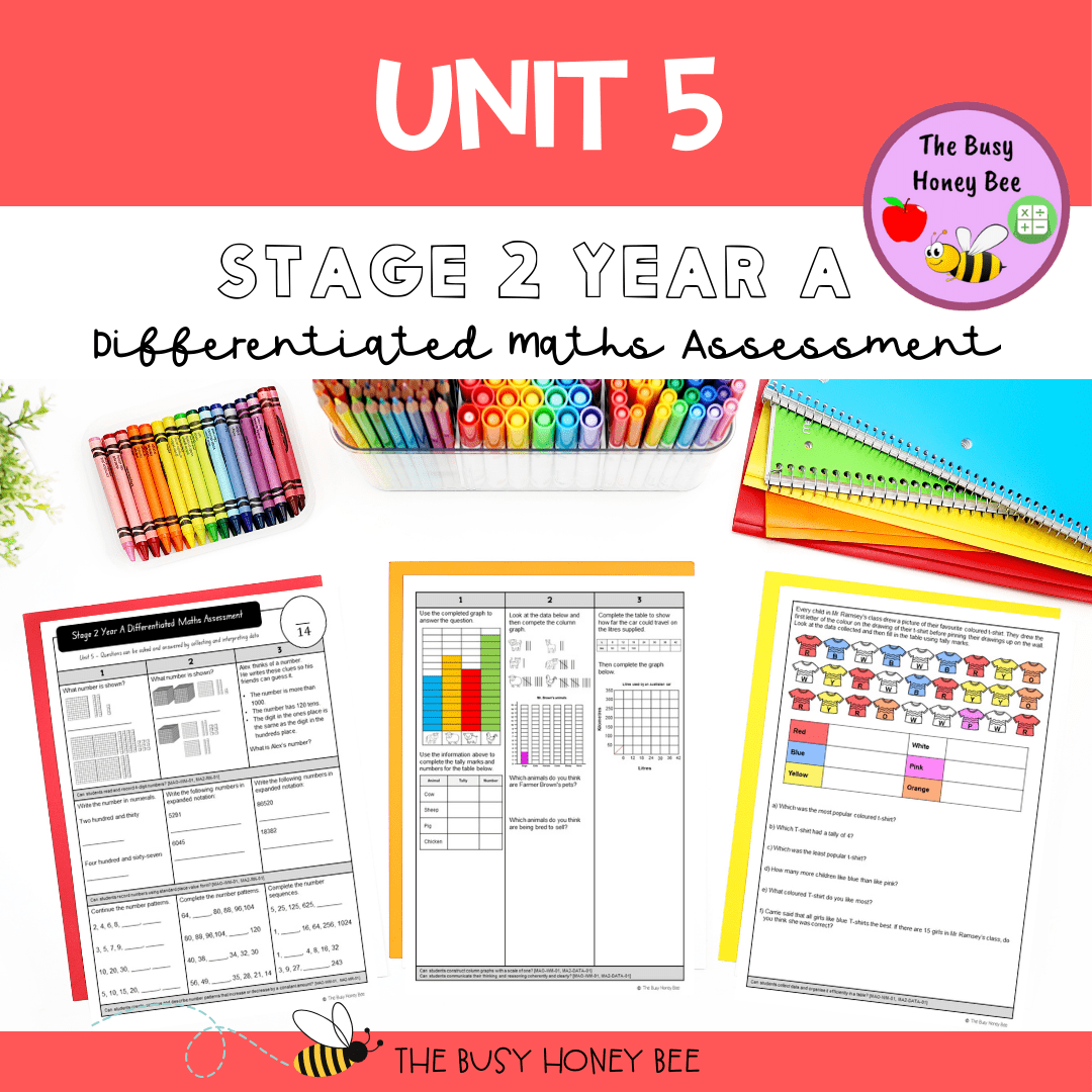 Stage 2 Year A Differentiated Maths Assessment Unit 5 – The Busy Honey Bee