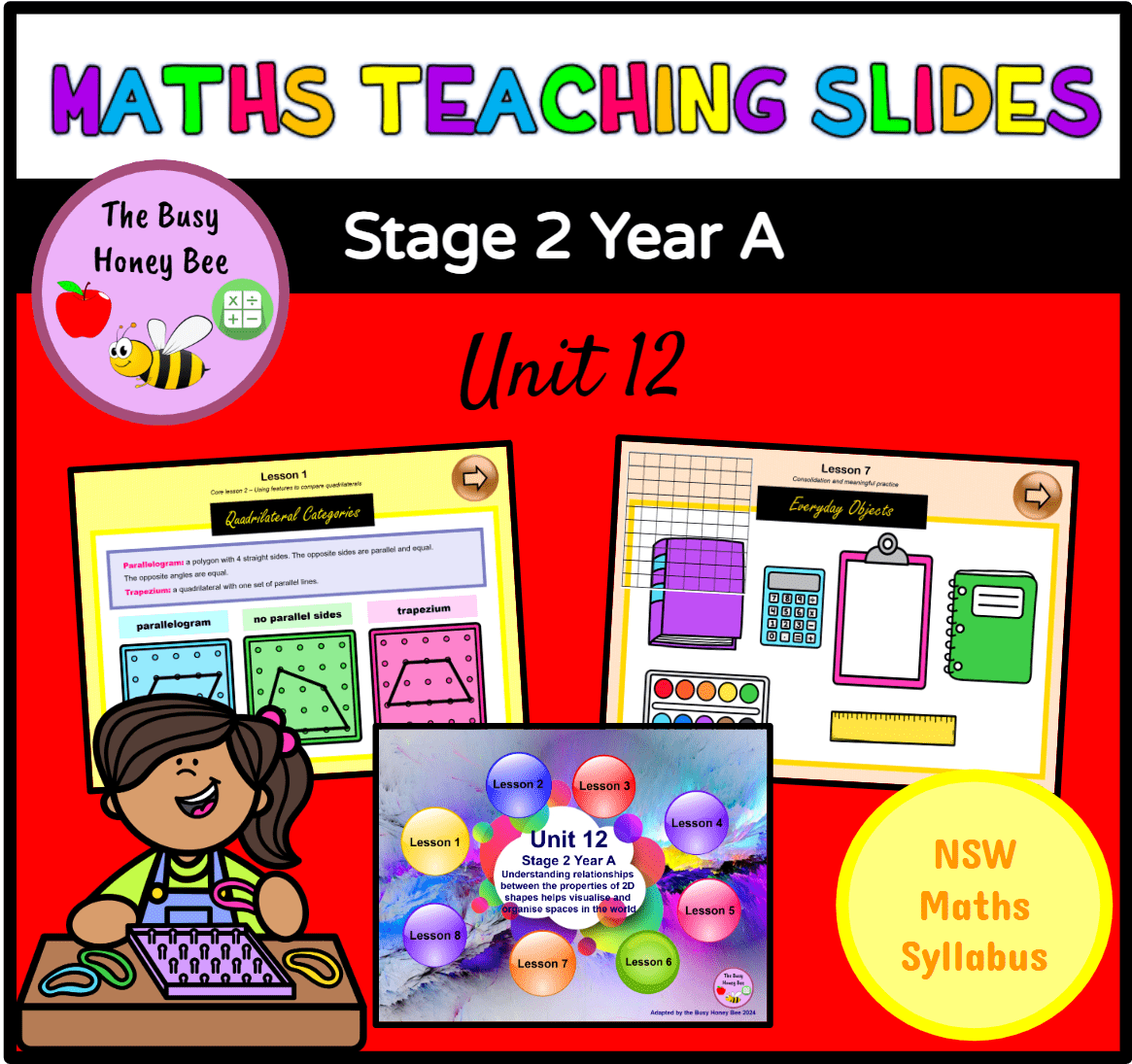 Stage 2 Year A Unit 12 Maths Teaching Slides – The Busy Honey Bee