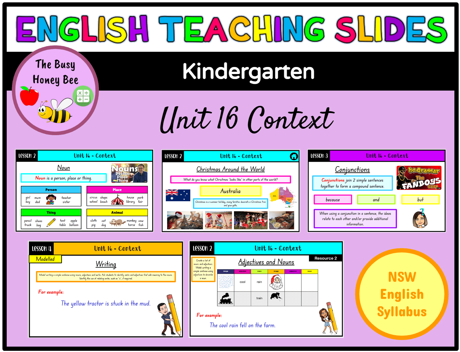 Early Stage 1 Unit 16 Context English Teaching Slides – The Busy Honey Bee