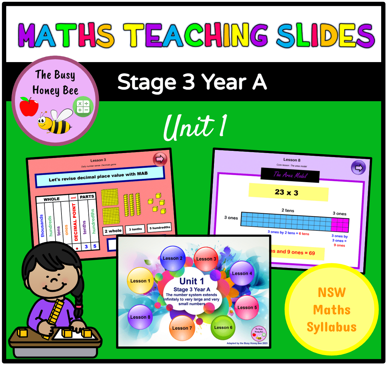 Stage 3 Year A Unit 1 Maths Teaching Slides – The Busy Honey Bee