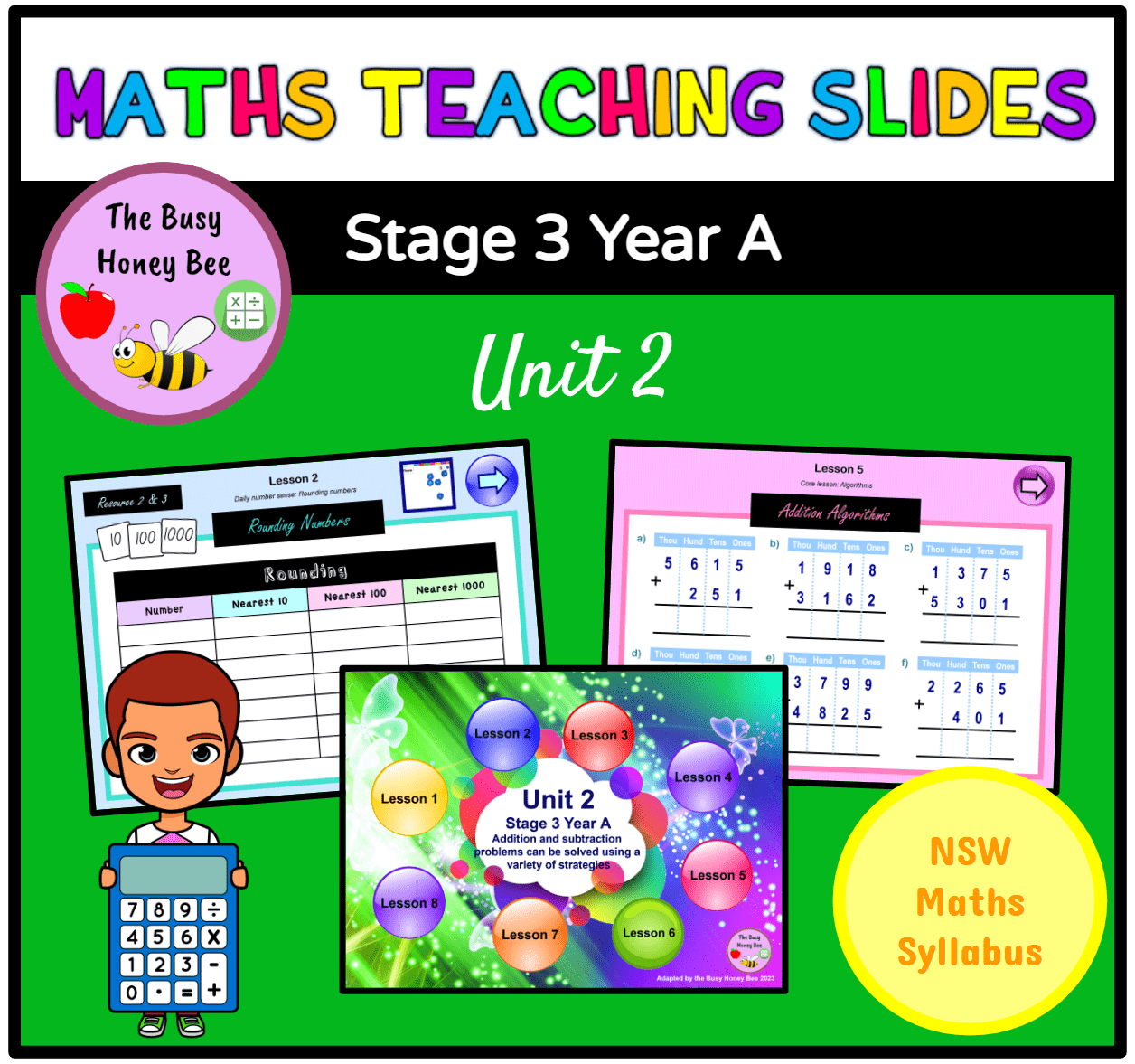 Stage 3 Year A Unit 2 Maths Teaching Slides – The Busy Honey Bee