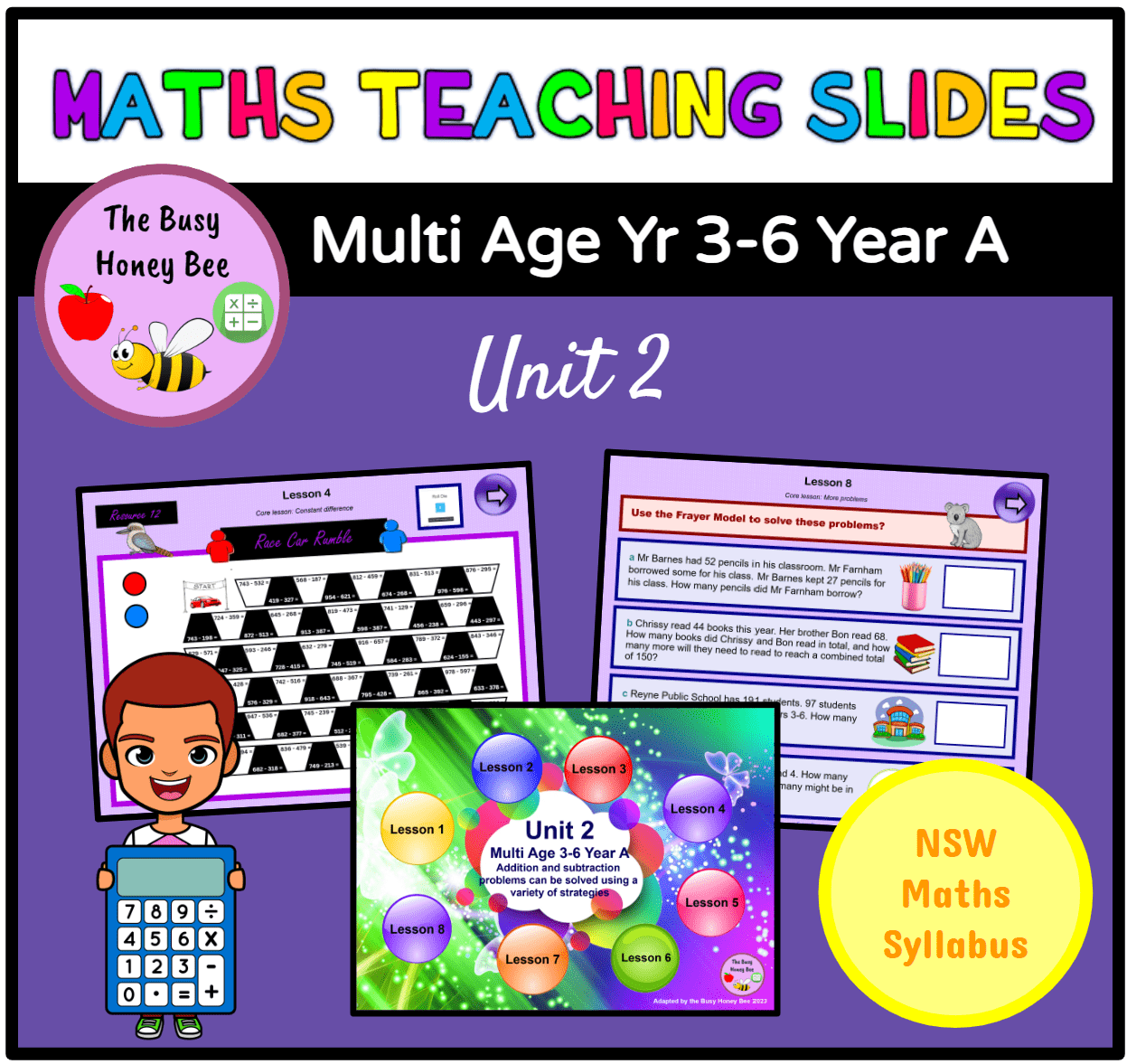 Multi Age 3-6 Year A Unit 2 Maths Teaching Slides – The Busy Honey Bee