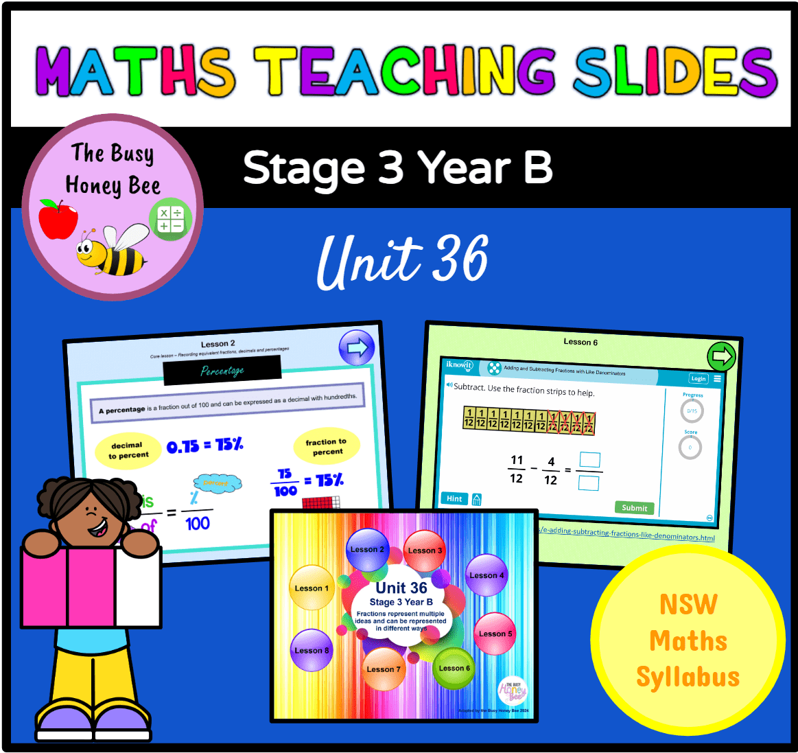Stage 3 Year B Unit 36 Maths Teaching Slides – The Busy Honey Bee