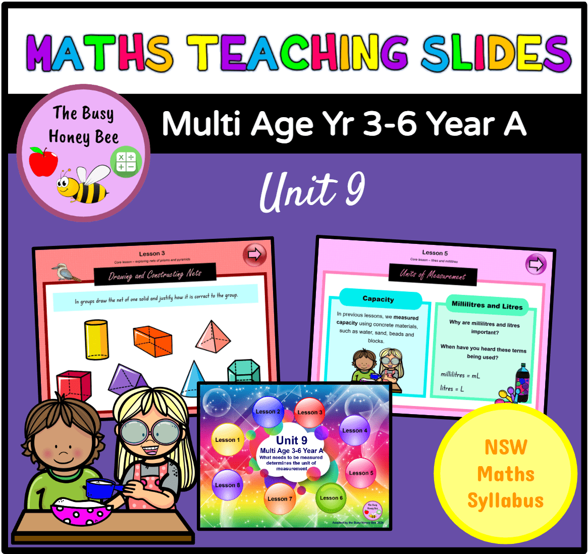 Multi Age 3-6 Year A Unit 9 Maths Teaching Slides – The Busy Honey Bee