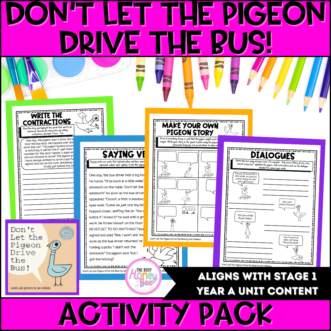 Don’t Let the Pigeon Drive the Bus! Activity Pack – The Busy Honey Bee