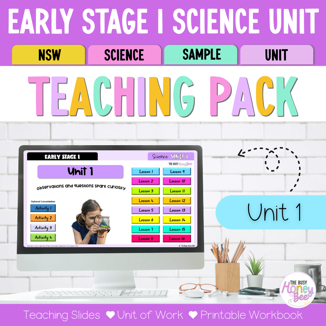 Early Stage 1 NSW Science Sample Unit 1 Teaching Pack – The Busy Honey Bee