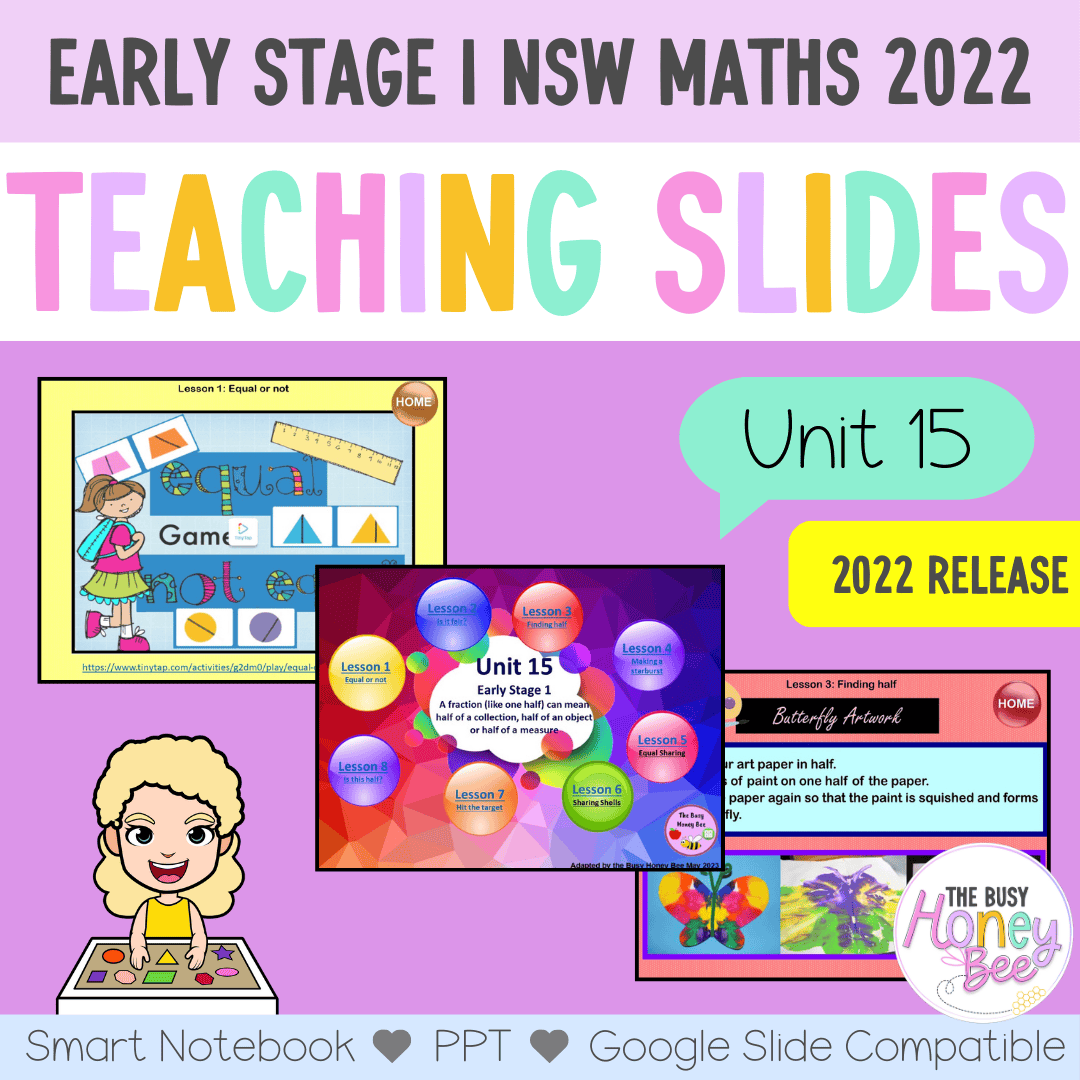 Early Stage 1 Unit 15 NSW Maths Teaching Slides 2022 – The Busy Honey Bee