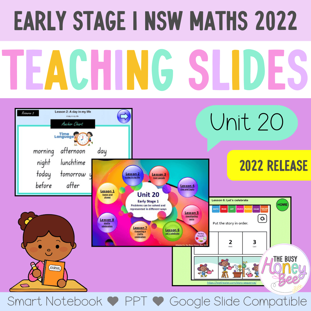 Early Stage 1 Unit 20 NSW Maths Teaching Slides 2022 – The Busy Honey Bee