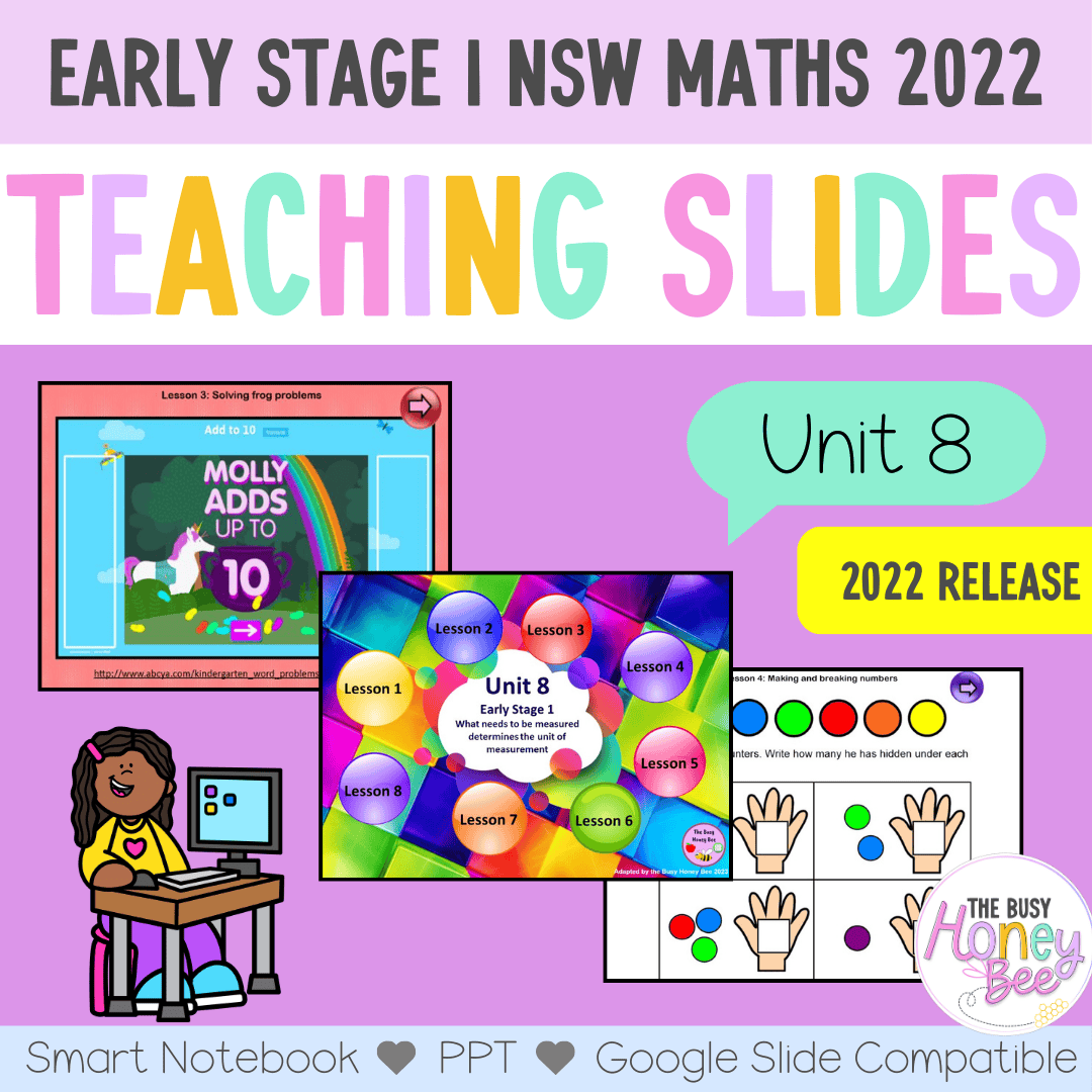 Early Stage 1 Unit 8 NSW Maths Teaching Slides 2022 – The Busy Honey Bee