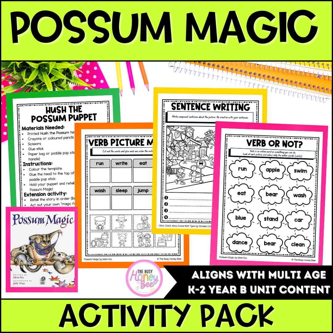 Possum Magic by Mem Fox Activity Pack – The Busy Honey Bee