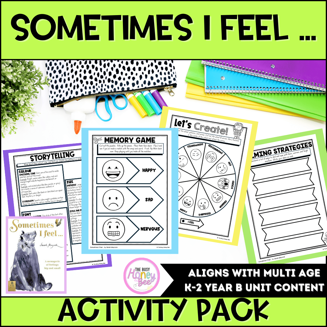 Sometimes I Feel Activity Pack – The Busy Honey Bee