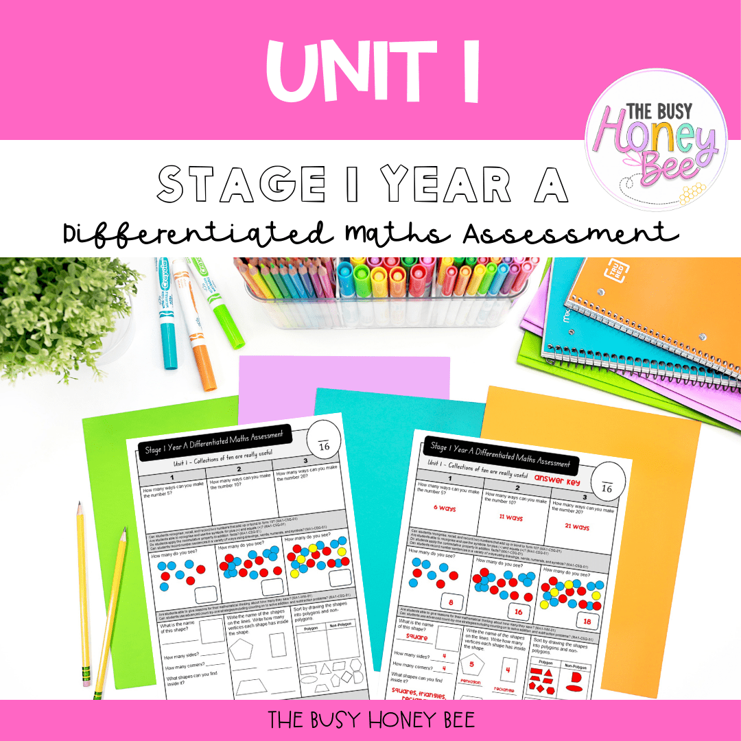 Stage 1 Year A Differentiated Maths Assessment Unit 1 – The Busy Honey Bee