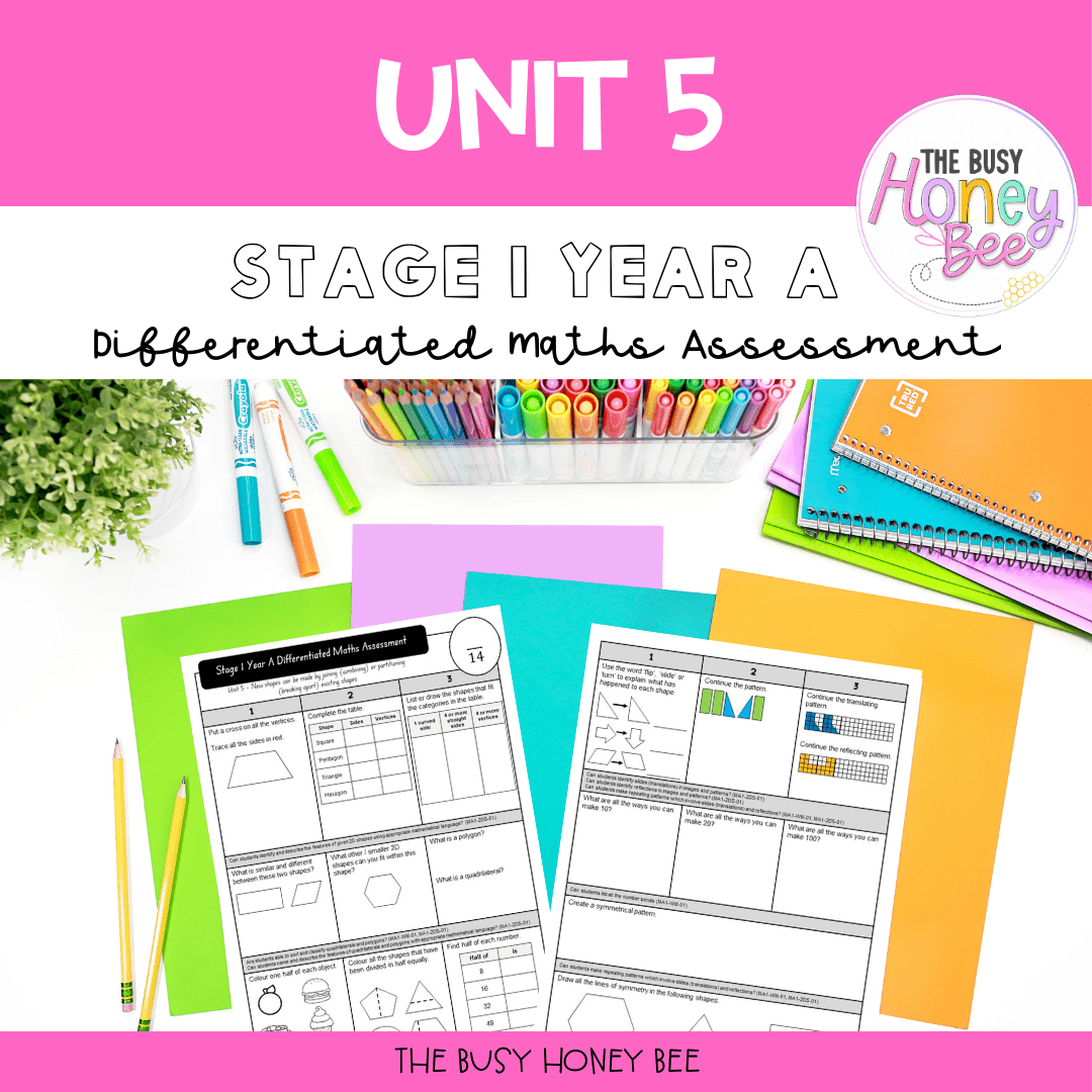 Stage 1 Year A Differentiated Maths Assessment Unit 5 – The Busy Honey Bee