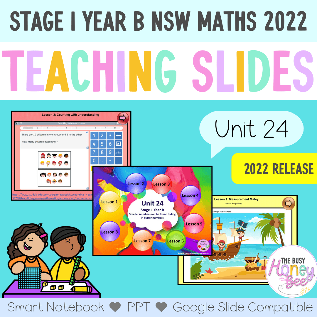 Stage 1 Year B Unit 24 NSW Maths Teaching Slides 2022 – The Busy Honey Bee