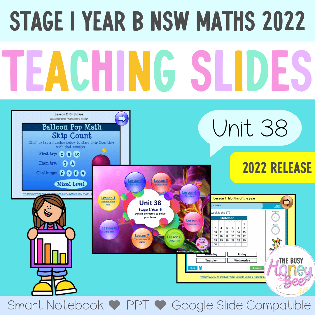 Stage 1 Year B Unit 38 NSW Maths Teaching Slides 2022 – The Busy Honey Bee
