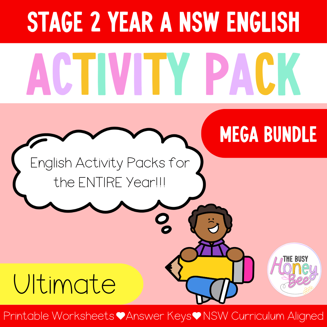 Stage 2 Year A English Activity Pack ULTIMATE Mega Bundle – The Busy ...