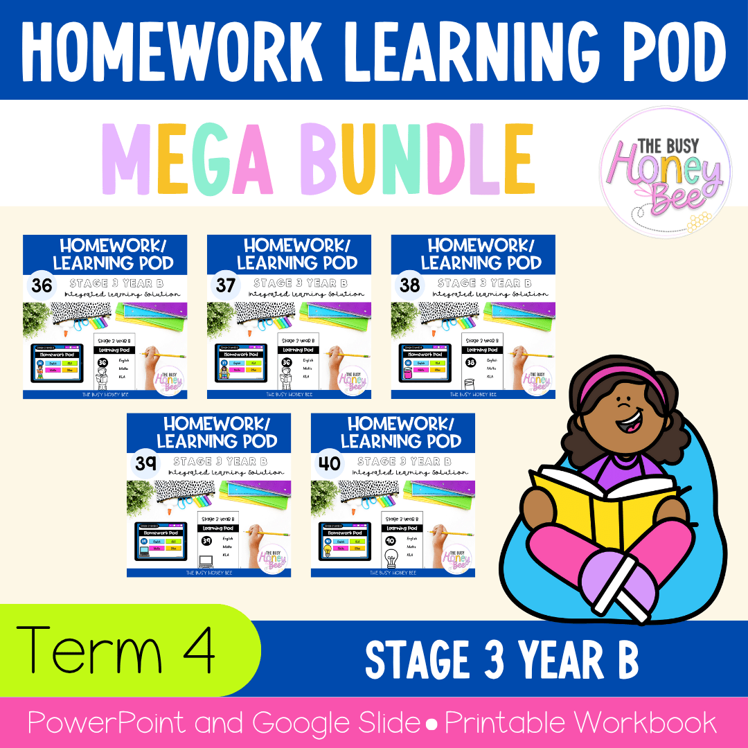 Stage 3 Year B Homework/Learning Pods Term 4 Mega Bundle – The Busy ...