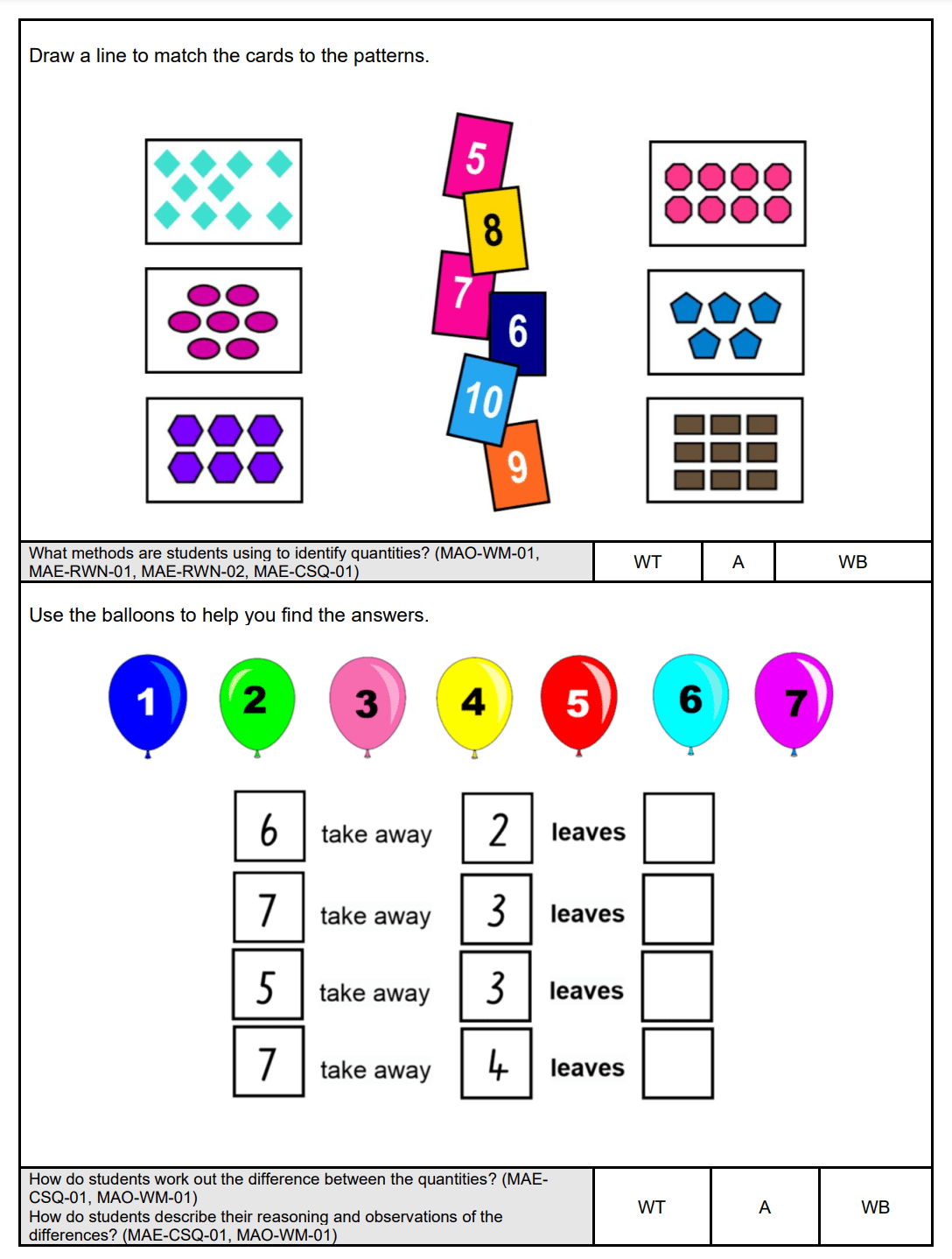 Kindergarten Editable Maths Assessment Task 16 – The Busy Honey Bee