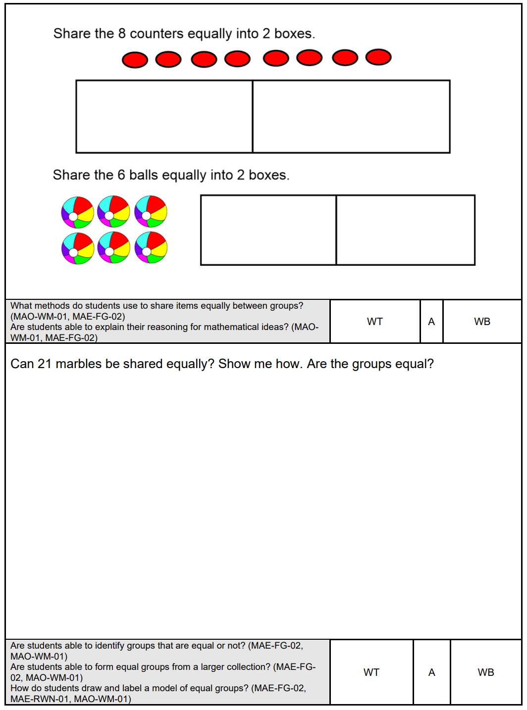 Kindergarten Editable Maths Assessment Task 16 – The Busy Honey Bee