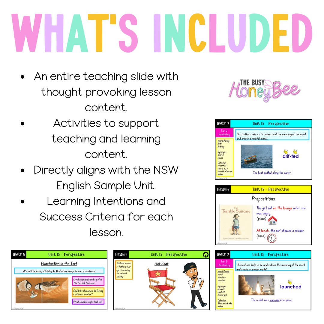 Early Stage 1 Unit 15 Perspective English Teaching Slides – The Busy ...