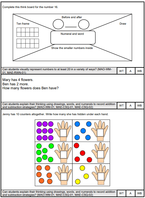 Kindergarten Editable Maths Assessment Task 8 – The Busy Honey Bee