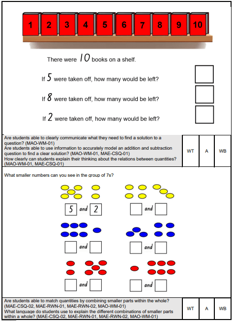 Kindergarten Editable Maths Assessment Task 9 – The Busy Honey Bee