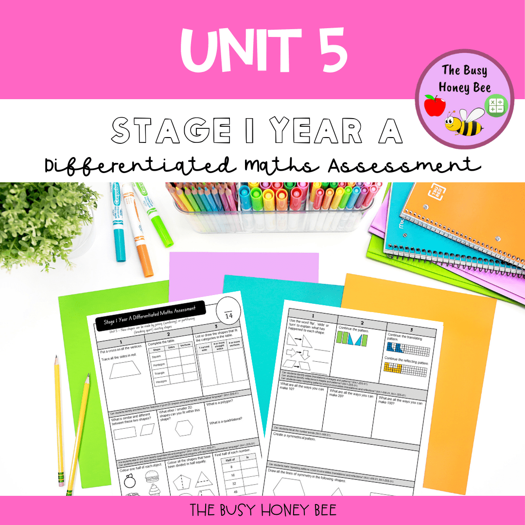 Stage 1 Year A Differentiated Maths Assessment Unit 5 – The Busy Honey Bee
