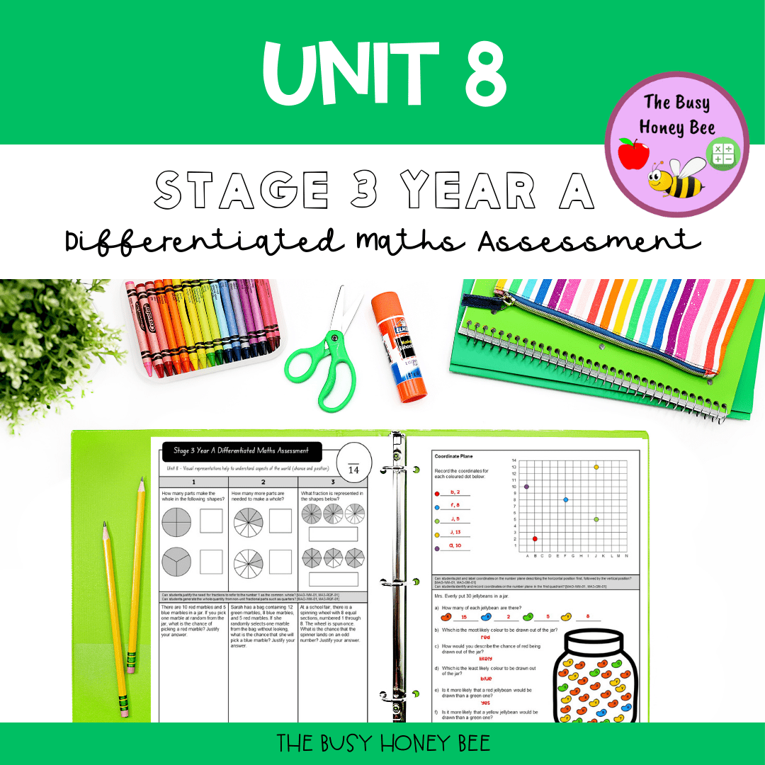 Stage 3 Year A Differentiated Maths Assessment Unit 8 – The Busy Honey Bee