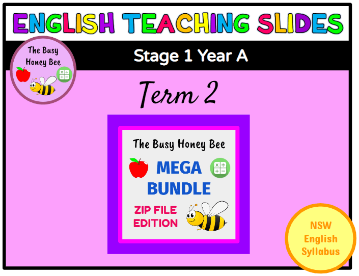 Stage 1 Year A Term 2 English Teaching Slides Mega Bundle – The Busy ...
