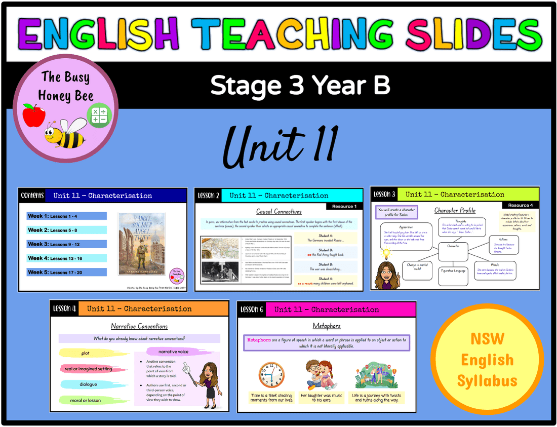 Stage 3 Year B Unit 11 Characterisation English Teaching Slides – The ...