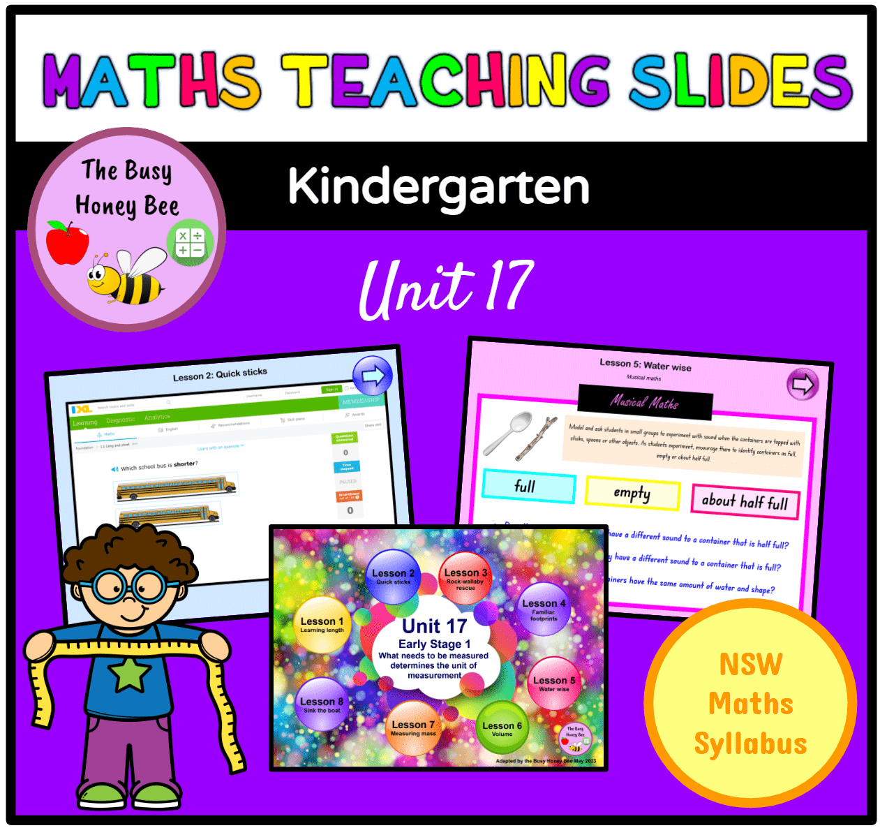 Early Stage 1 Unit 17 Maths Teaching Slides – The Busy Honey Bee