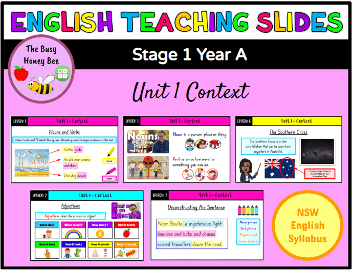 Stage 1 Year A Unit 1 Context English Teaching Slides – The Busy Honey Bee