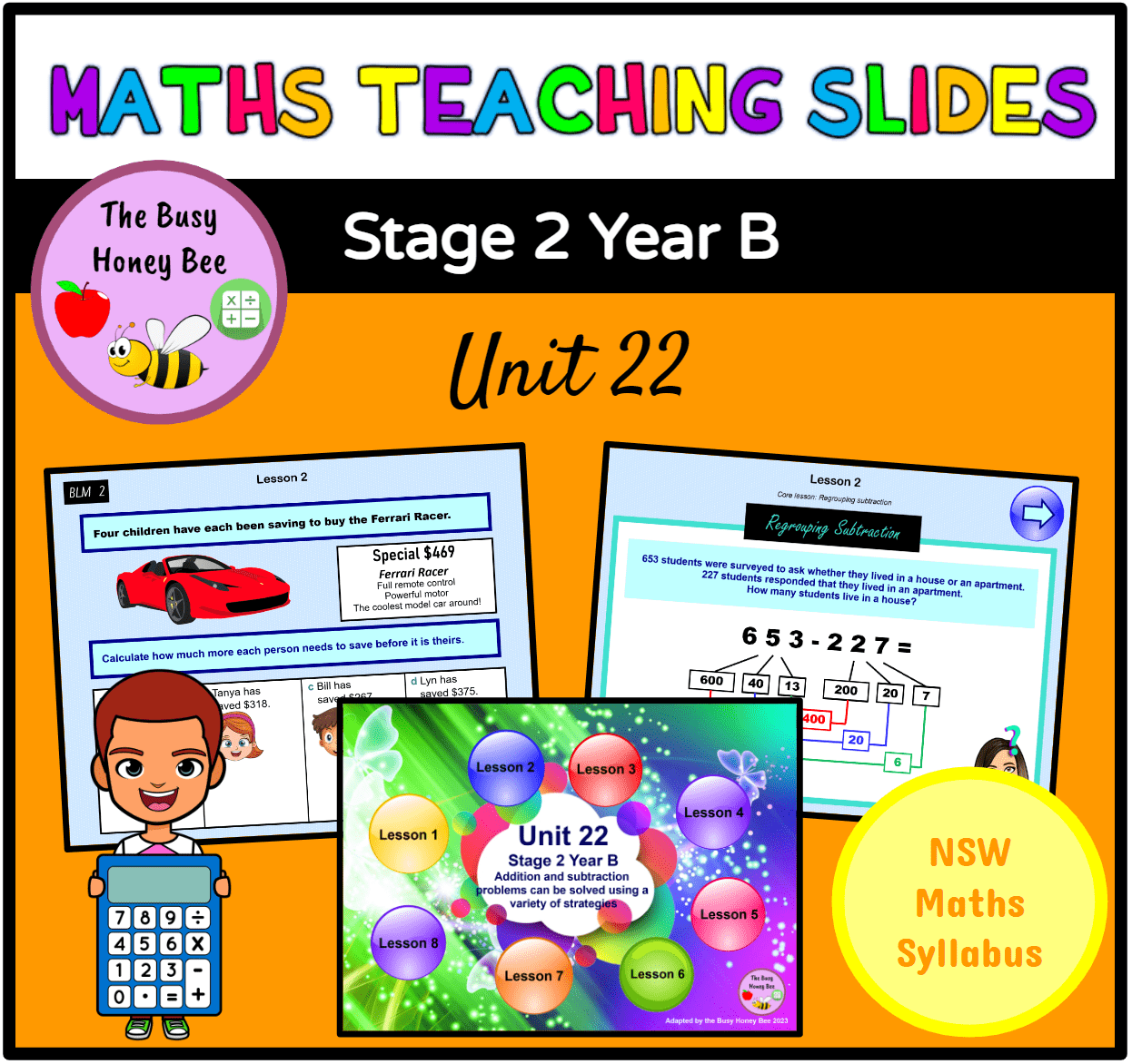 Stage 2 Year B Unit 22 Maths Teaching Slides – The Busy Honey Bee