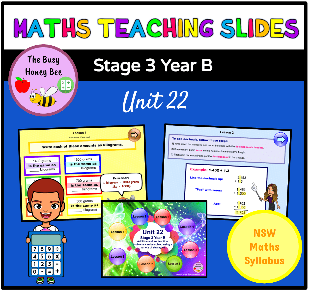 Stage 3 Year B Unit 22 Maths Teaching Slides – The Busy Honey Bee
