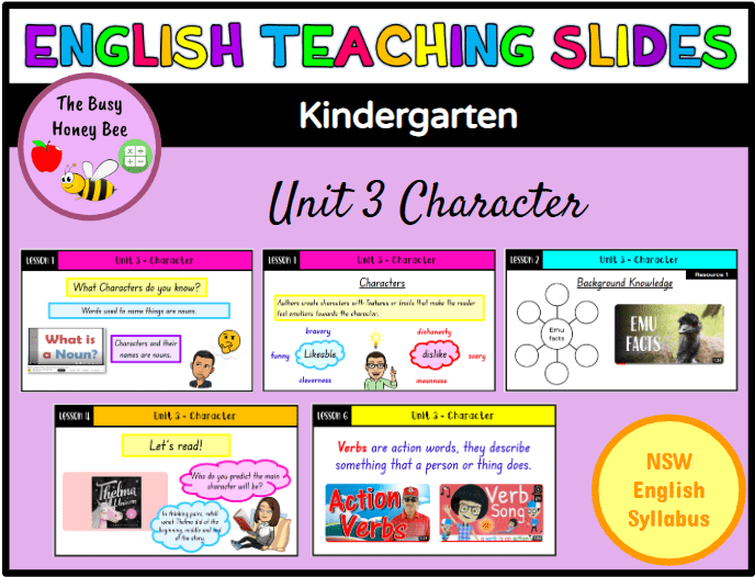 Early Stage 1 Unit 3 Character English Teaching Slides – The Busy Honey Bee