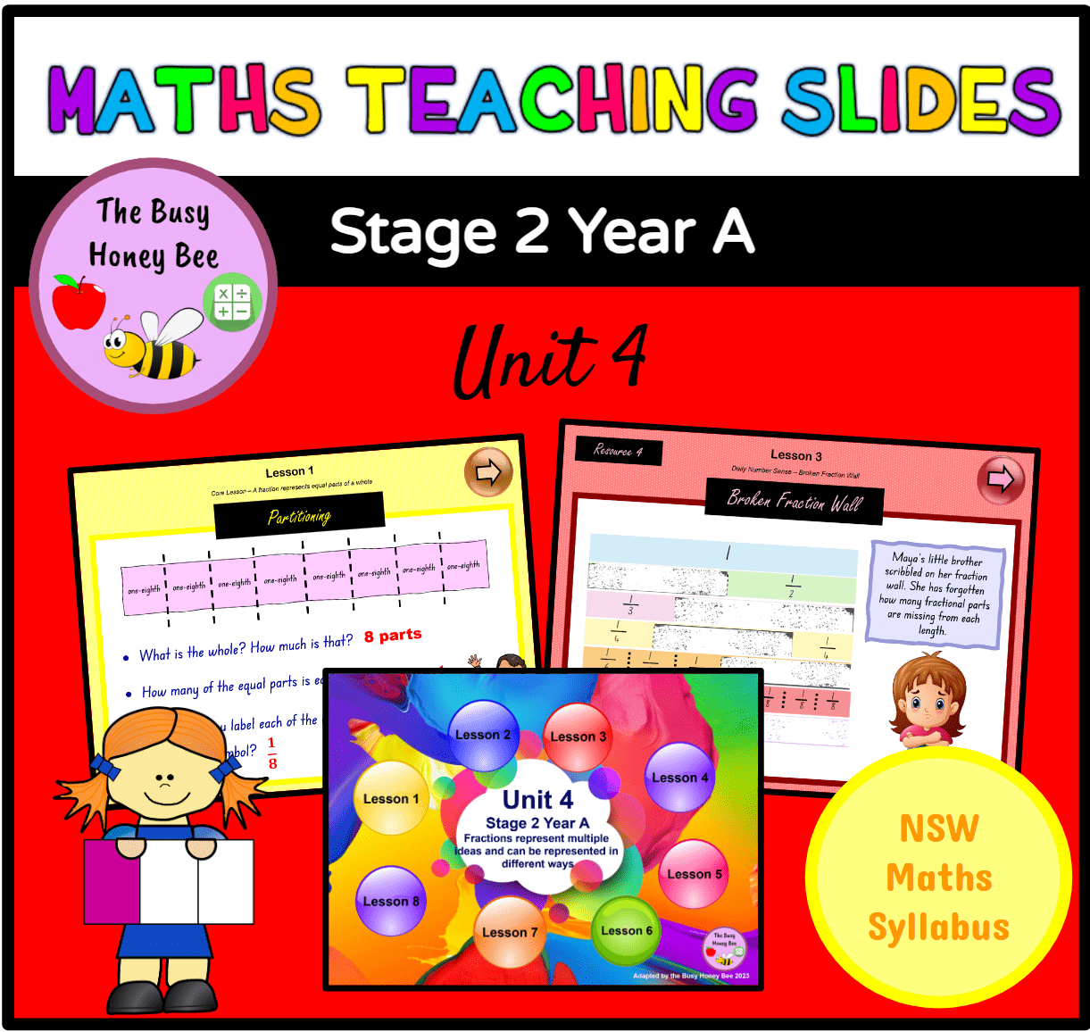 Stage 2 Year A Unit 4 Maths Teaching Slides – The Busy Honey Bee