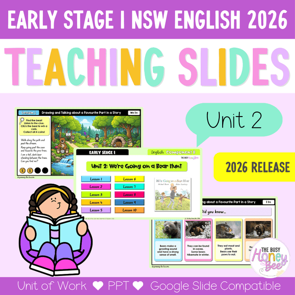 Early Stage 1 NSW English Teaching Slides UNIT 2 We're Going on a Bear ...