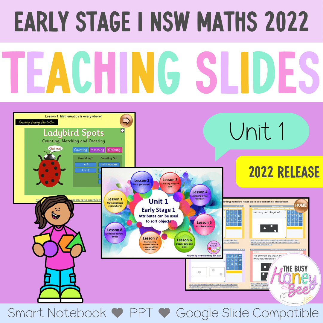 Early Stage 1 Unit 1 NSW Maths Teaching Slides 2022 – The Busy Honey Bee
