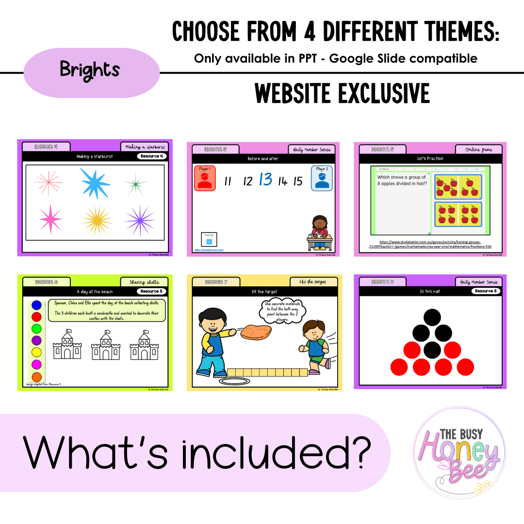 Early Stage 1 Unit 15 NSW Maths Teaching Slides 2022 – The Busy Honey Bee