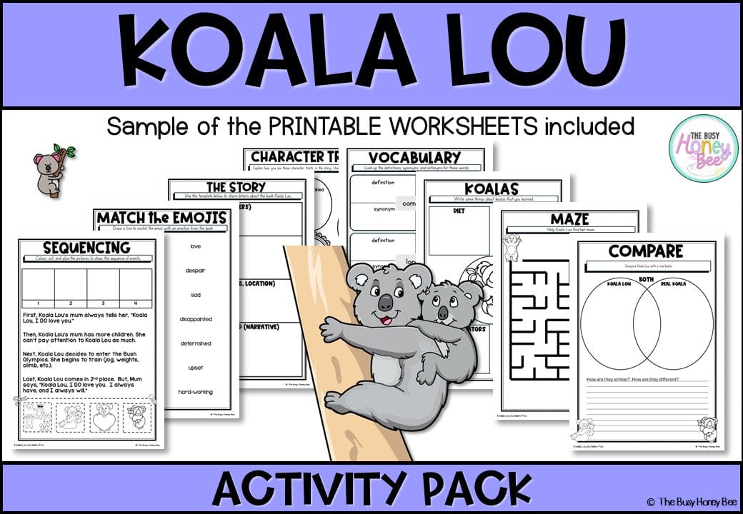 Koala Lou Activity Pack – The Busy Honey Bee