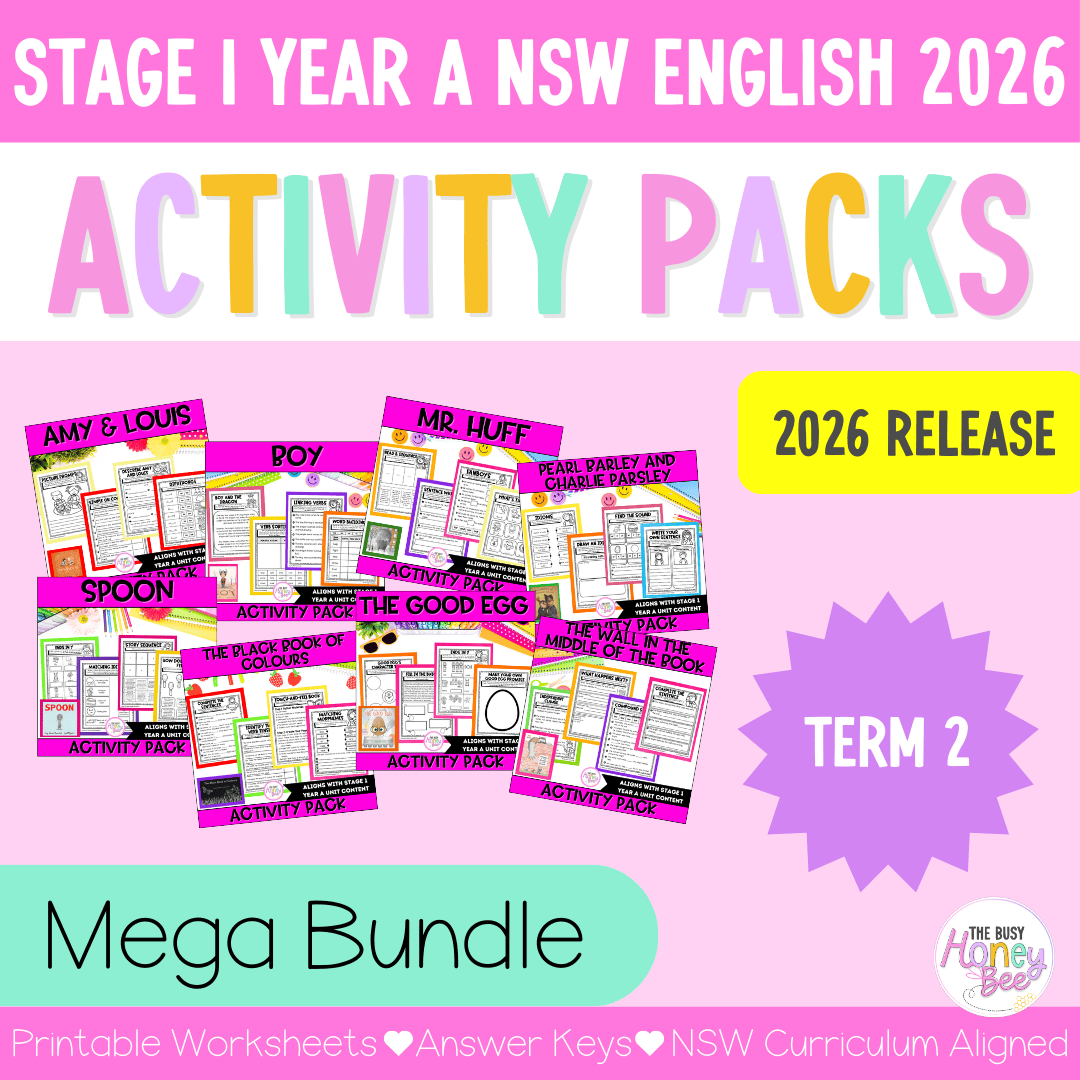 Stage 1 Year A Term 2 NSW English Activity Packs Mega Bundle 2026 – The ...